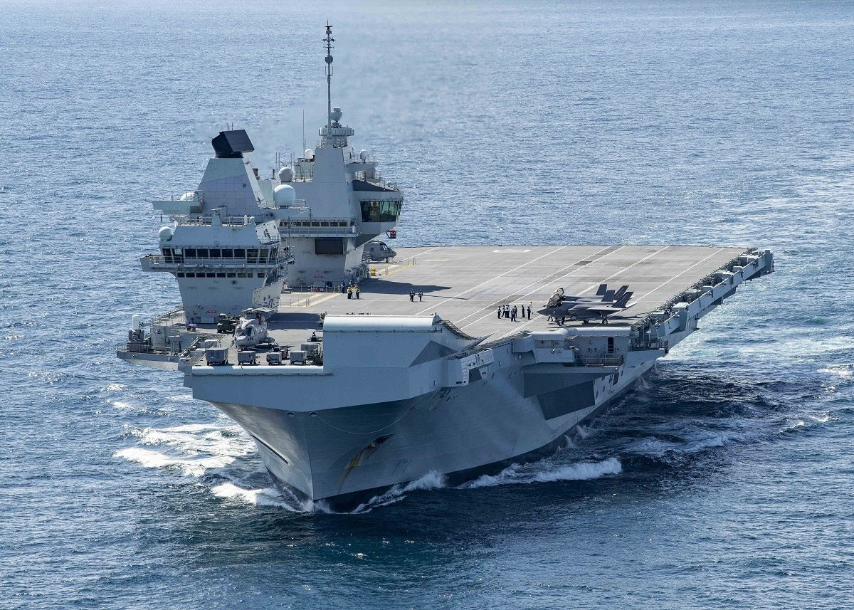 Queen Elizabeth Class The Royal Navy Aircraft Carrier Stacked With F