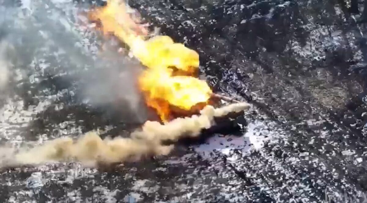 Video: Watch Ukraine Use Drone to Drop Grenade Into Russian Tank Hatch ...