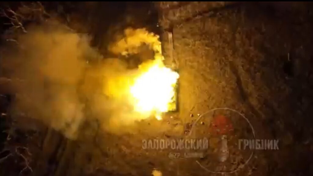 Video Shows Ukraine Using Drone to Drop Grenade Inside Russian Tank ...