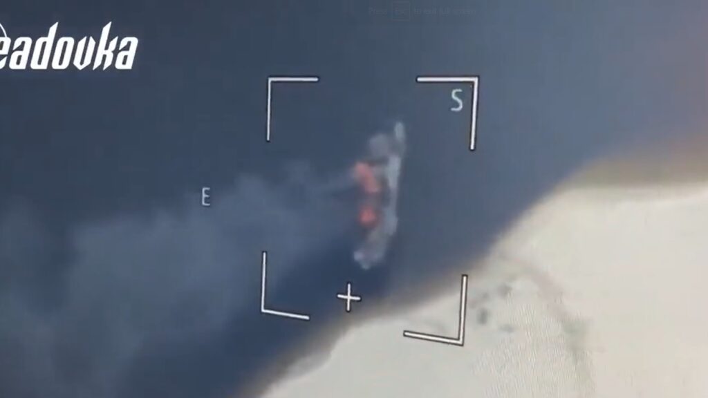 Sink That Ship Footage From Ukraine Shows Kamikaze Drone Hitting A