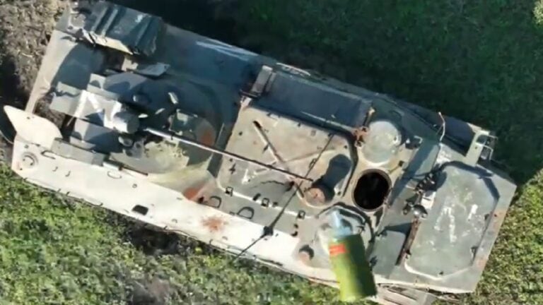 Video Shows Ukraine Drone Drop a 'Thermobaric' Grenade Inside Russian ...