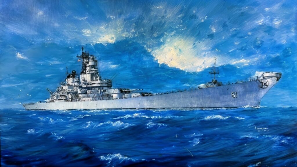 14 Months At War: Iowa-Class Battleship USS New Jersey Deployed Far ...