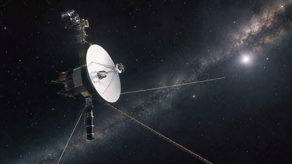 Voyager 1 launched in 1977 on a four-year mission and is still flying ...